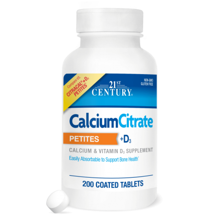 21st Century Calcium Citrate Petites + D3 - Калций + Витамин D3 | 200 ...