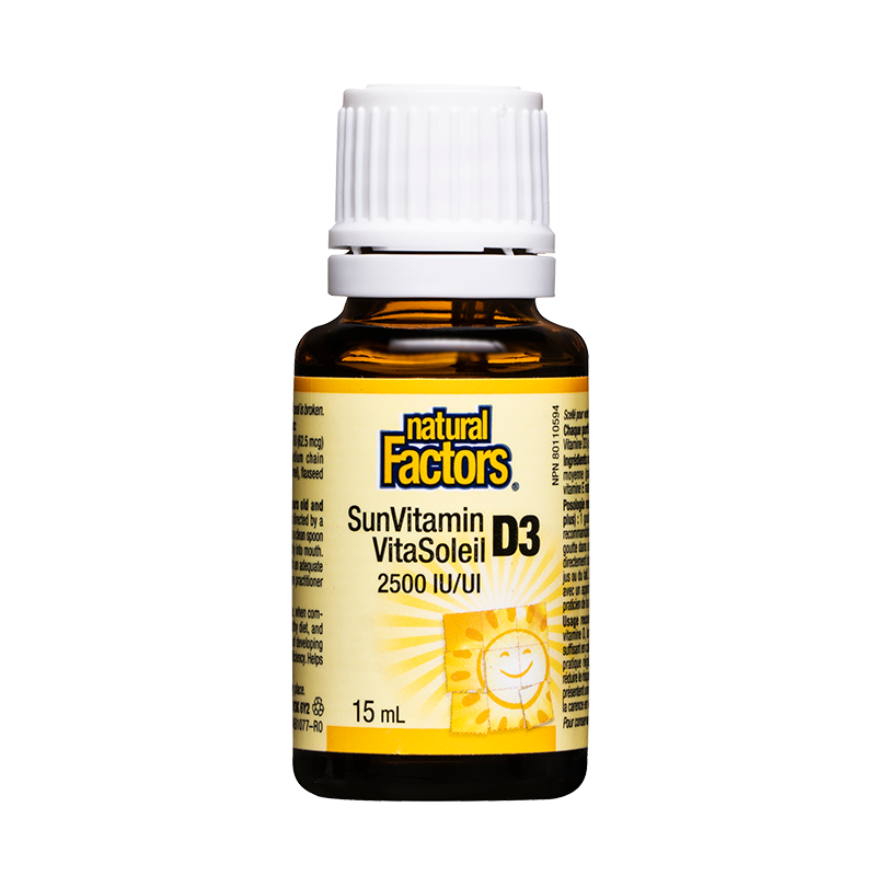 Natural Factors Витамин D3 2500 IU (капки) 15 ml - Аптеки 36.6