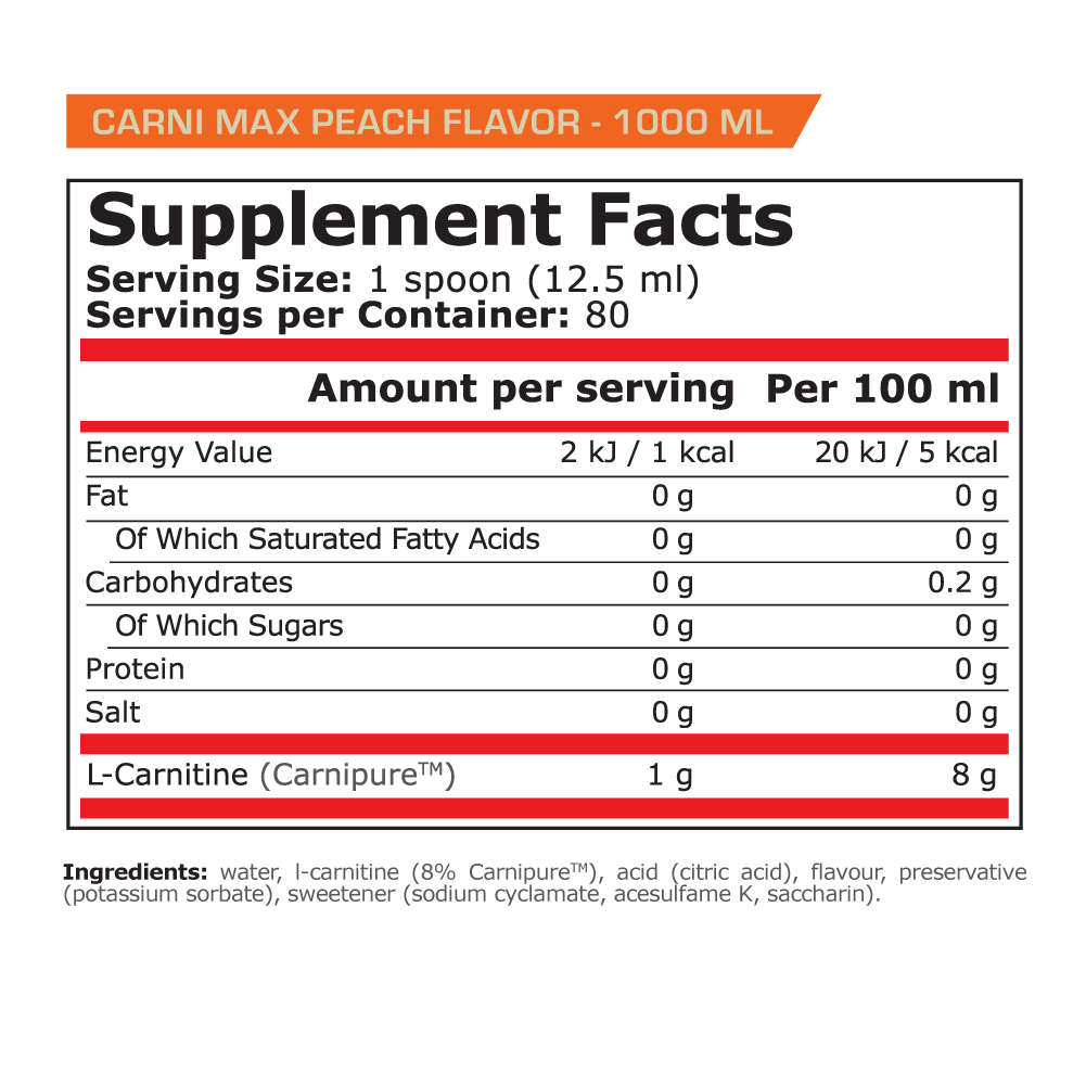 Pure Nutrition - Carni Max Liquid - 1000 Мл - Аптеки 36.6